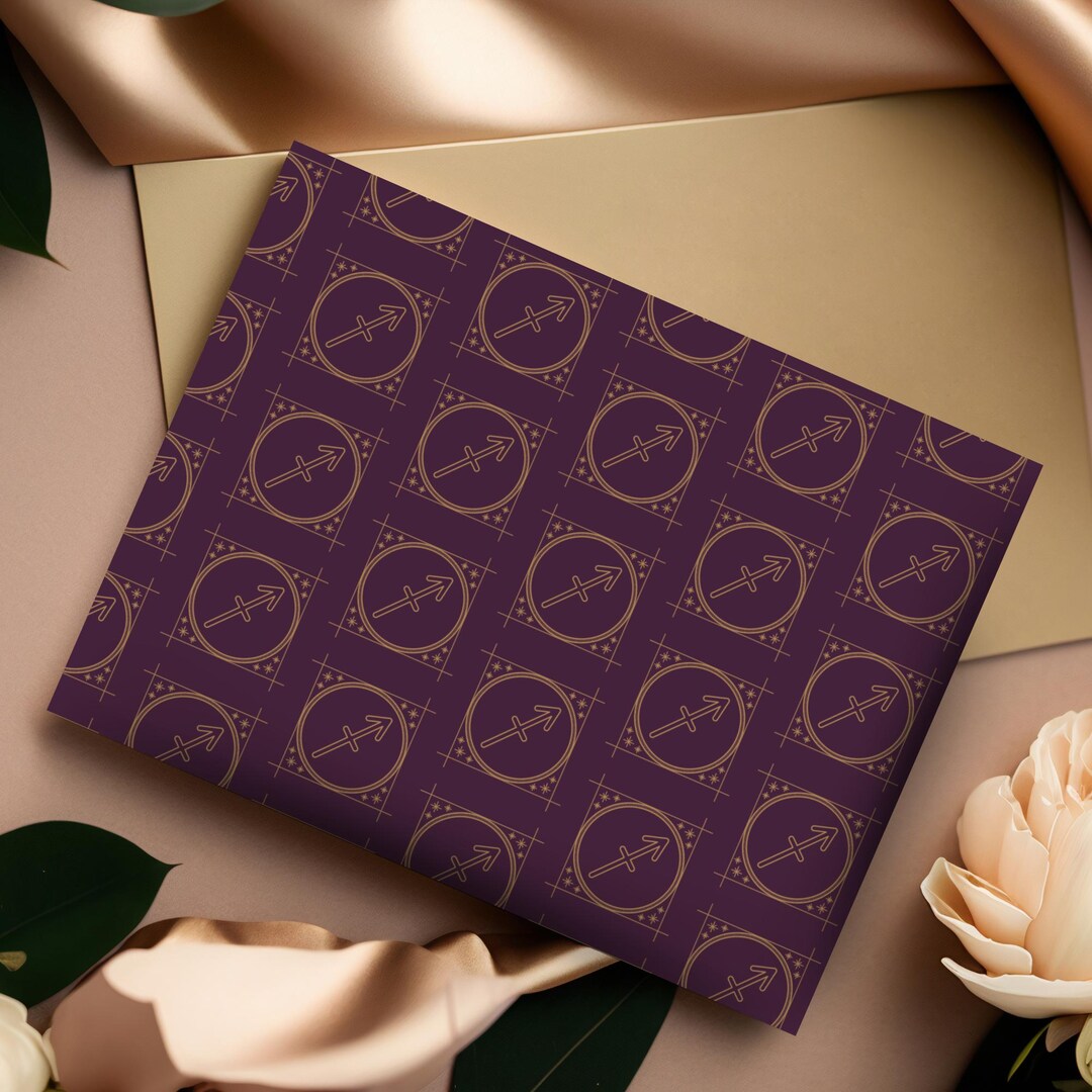 Sagittarius Zodiac Wrapping Paper Roll, Gift Wrap Paper - Etsy