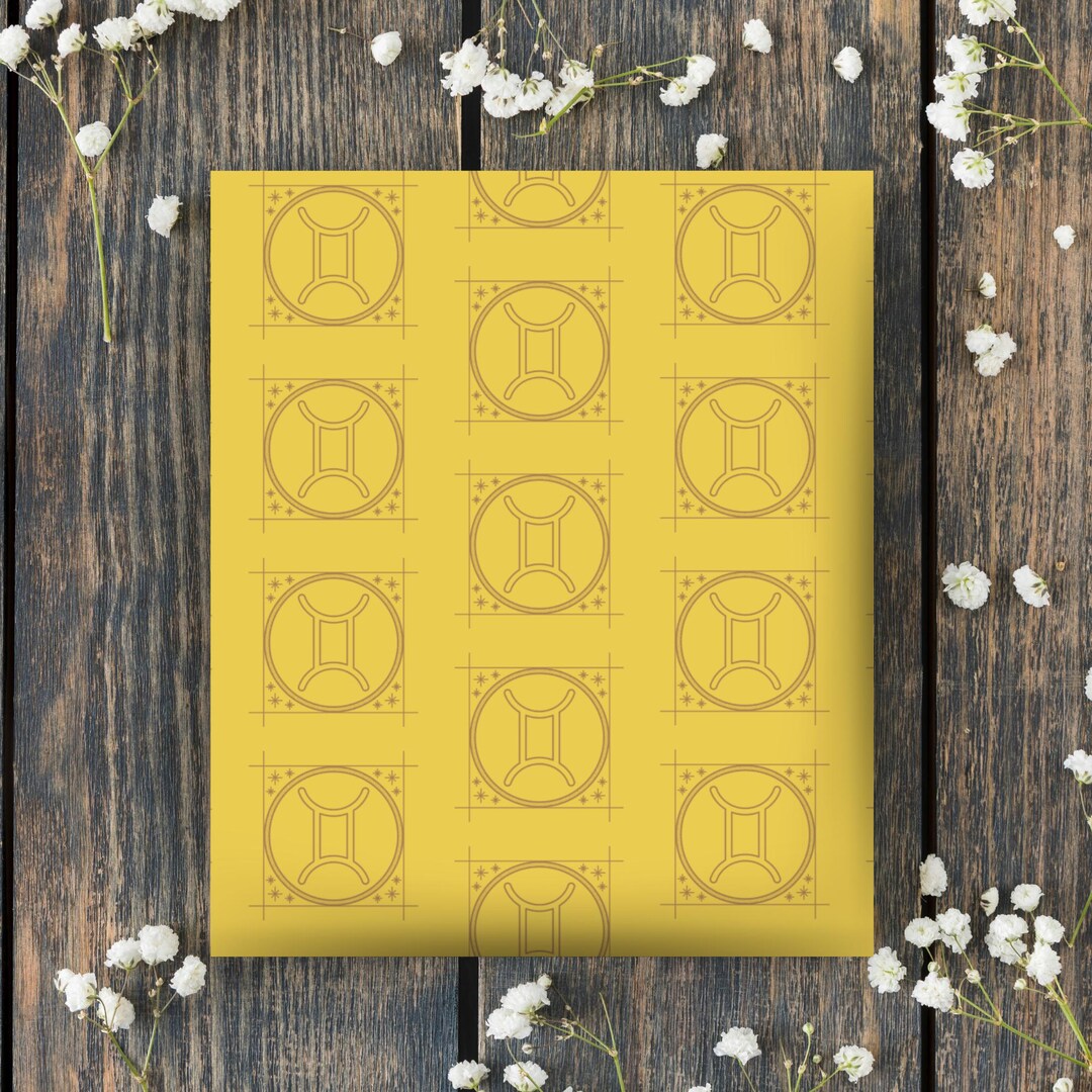 Gemini Zodiac Wrapping Paper Roll, Astrological Horoscope Gift Wrap - Etsy