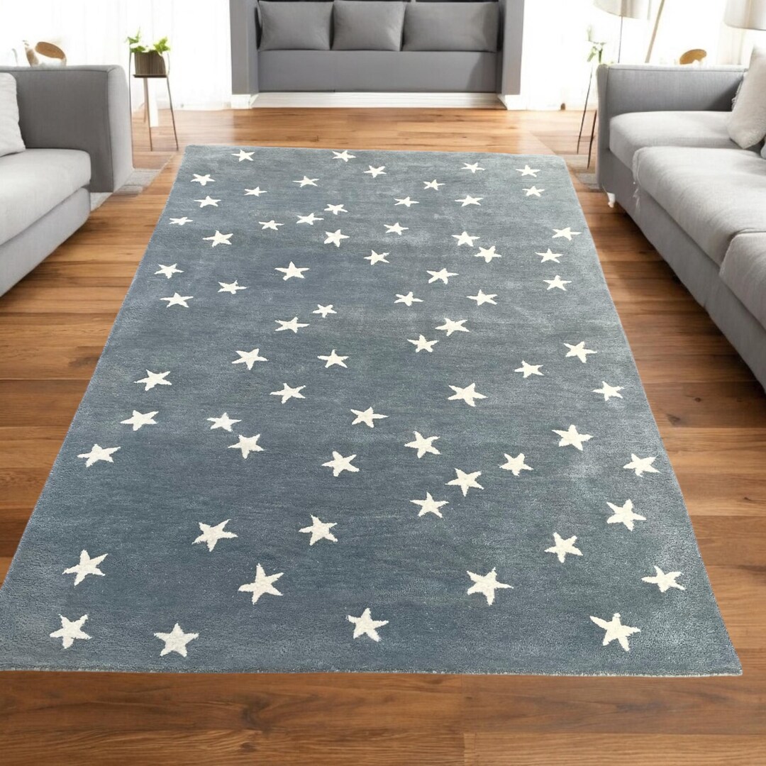 Starry Skies Rug Hand Tufted Rug for Kids Room 5x8 6x9 8x10 9x12 Custom ...