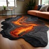 Lava Runner Rug, Red Rug, Hot Lava Rug, Lava Hallway Rug, Runner Rug ...
