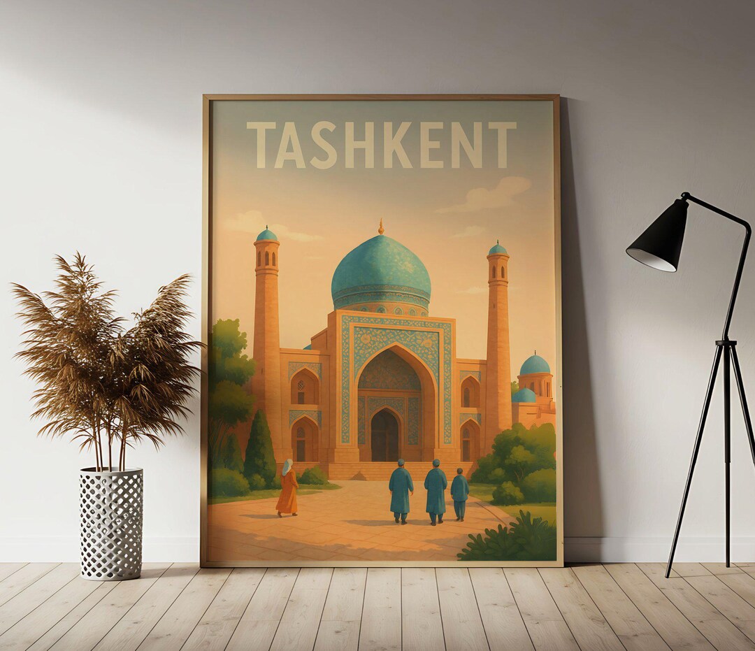 Tashkent Travel Poster, Tashkent Wall Art Print, Vintage Travel Decor ...