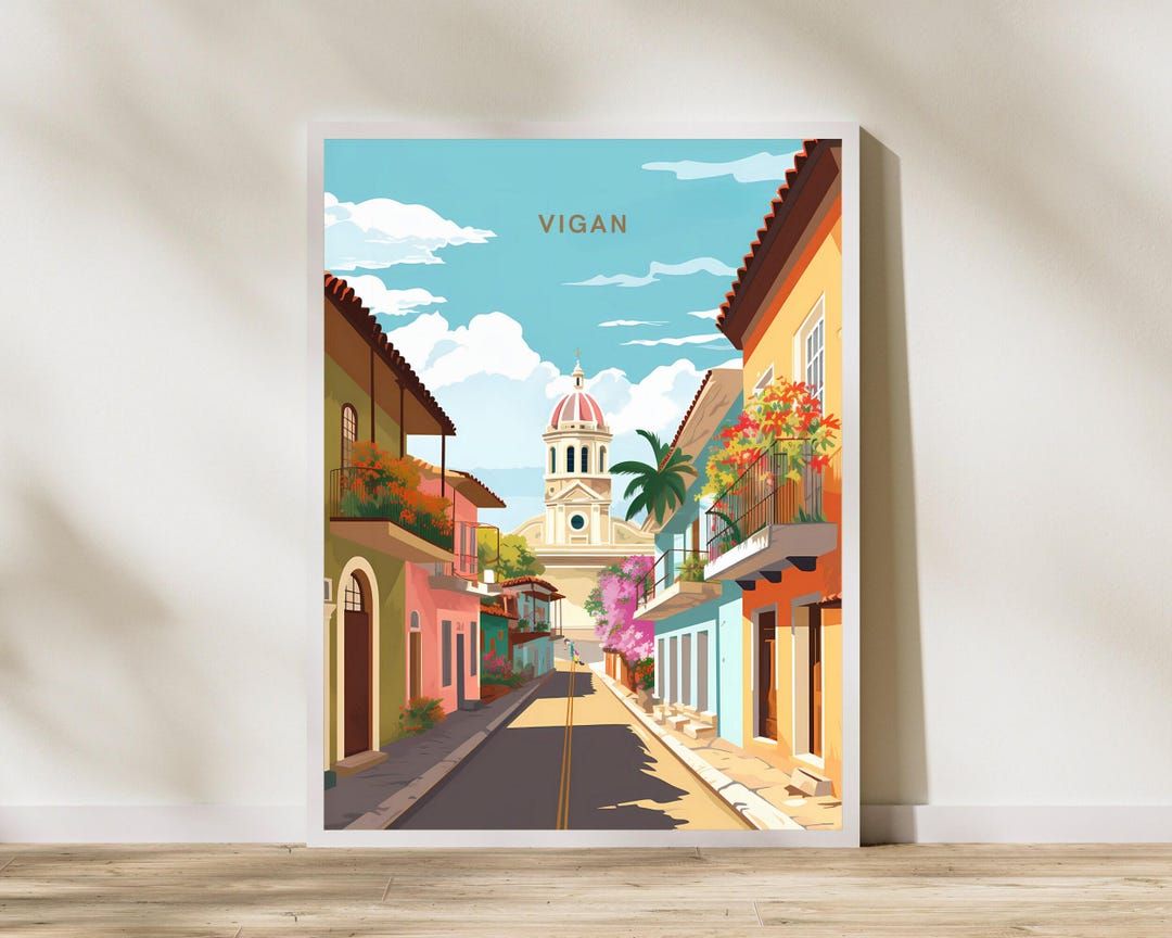 Vigan Philippines Travel Print Poster Poster Travel Poster, Vigan ...