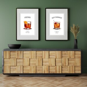 Sazerac Cocktail Print Print Travel Poster, Sazerac Cocktail Print Wall ...