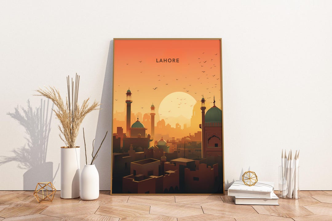 Lahore Pakistan Travel Print Poster Poster Travel Poster, Lahore ...