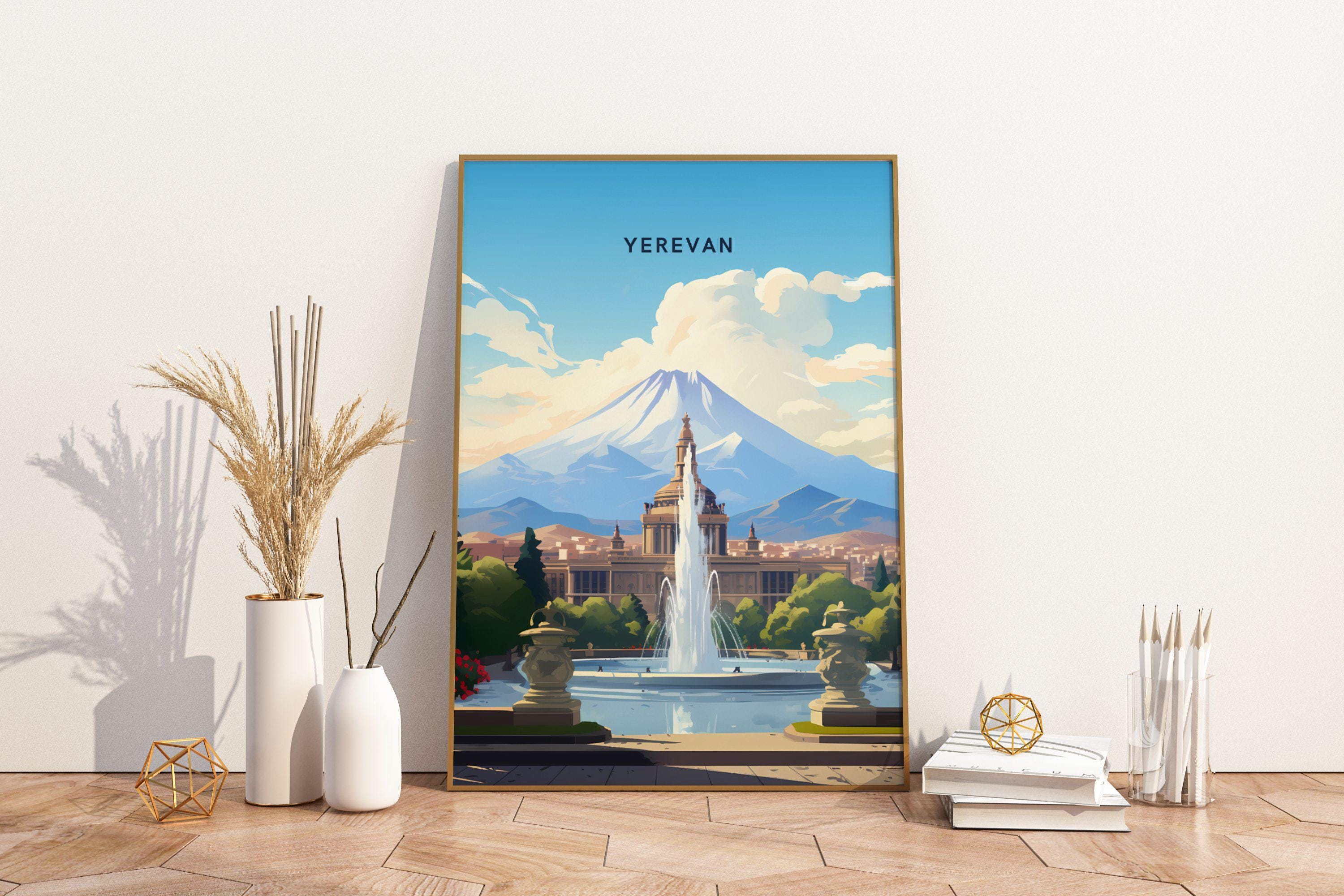 Yerevan Armenia Travel Poster Print Print Travel Poster, Yerevan ...