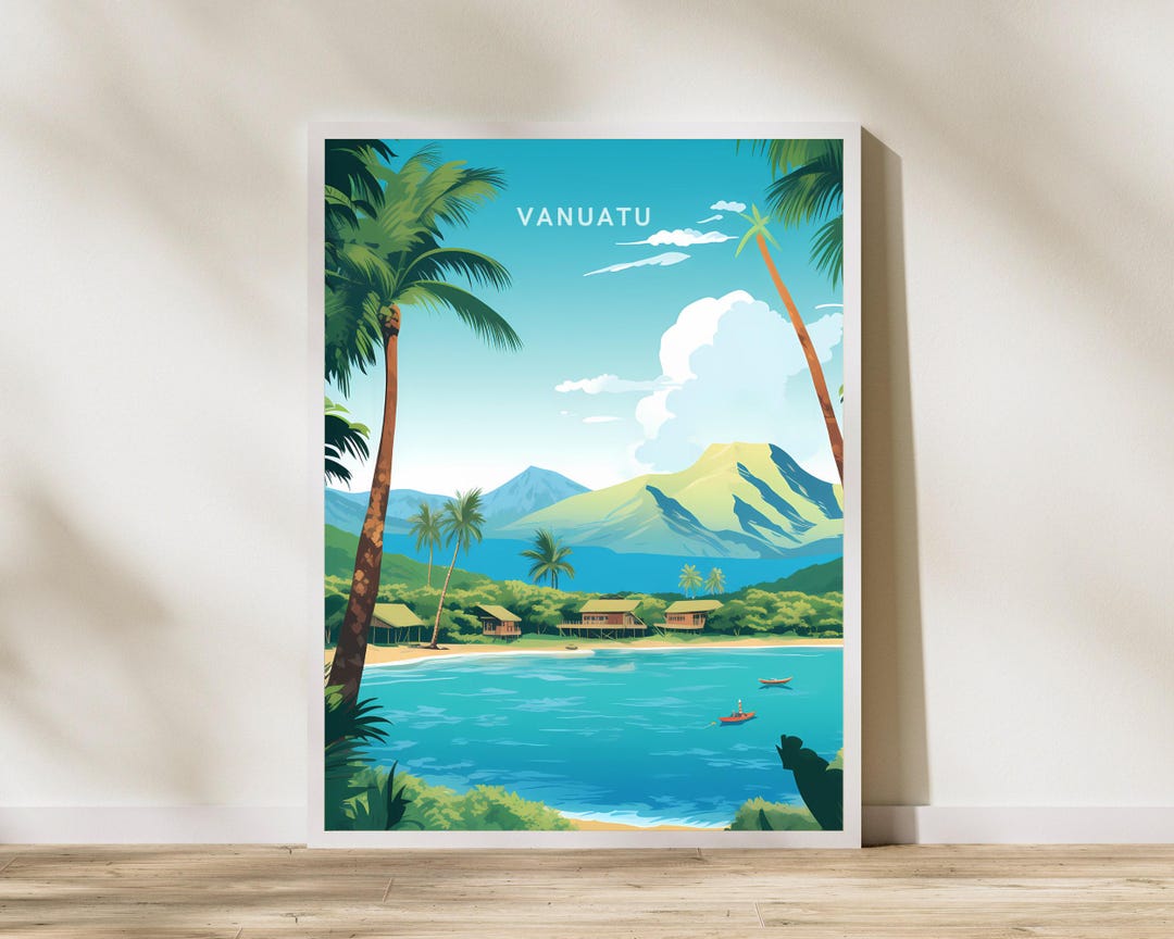Vanuatu Travel Print Poster Poster Travel Poster, Vanuatu Travel Print ...