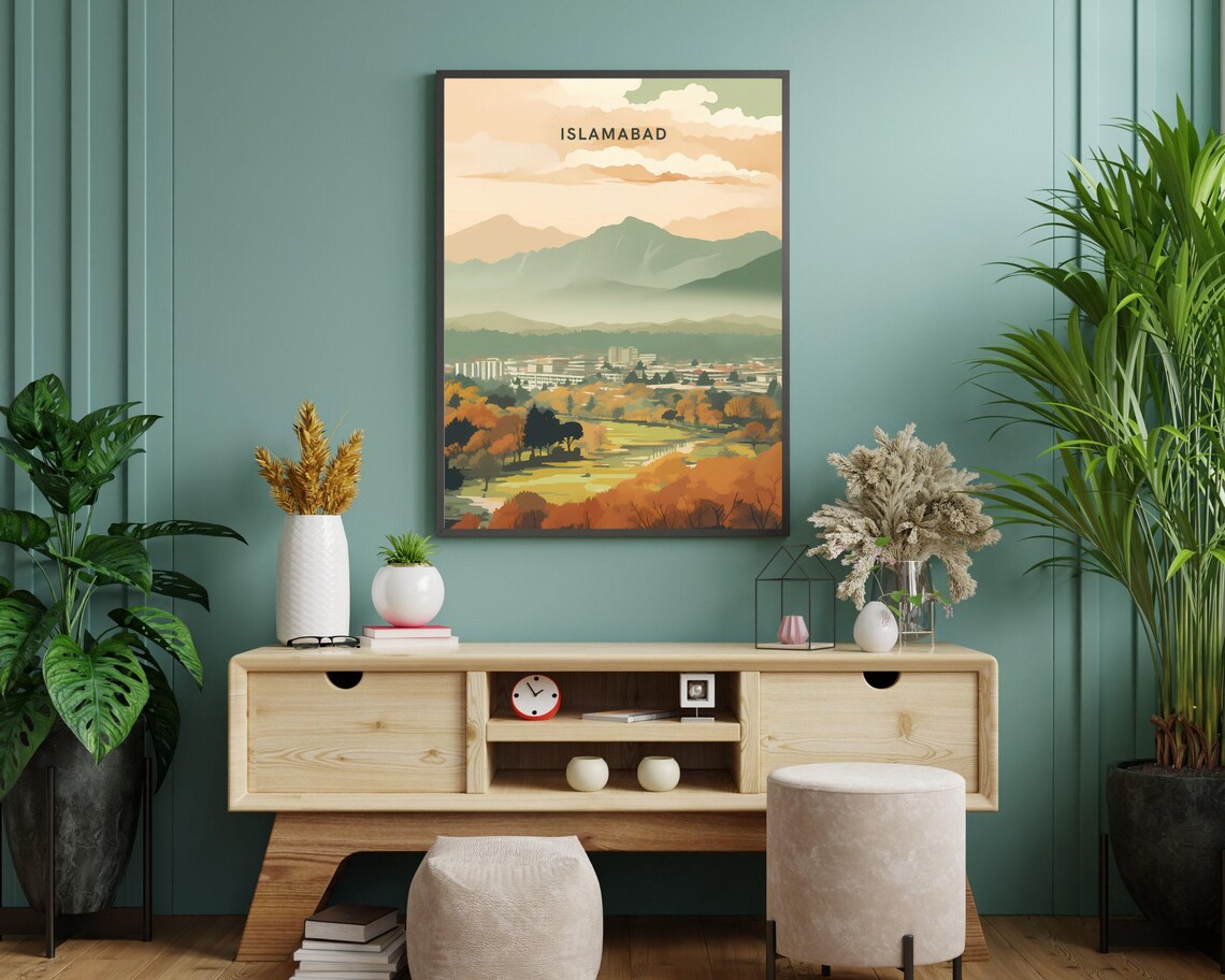 Islamabad Pakistan Travel Print Poster Poster Travel Poster, Islamabad ...