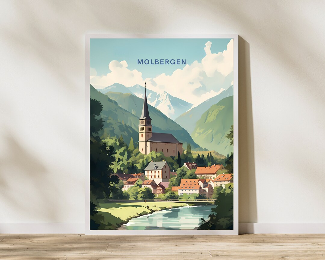 Molbergen Germany Print Poster Travel Artwork Retro Vintage Wall Art ...