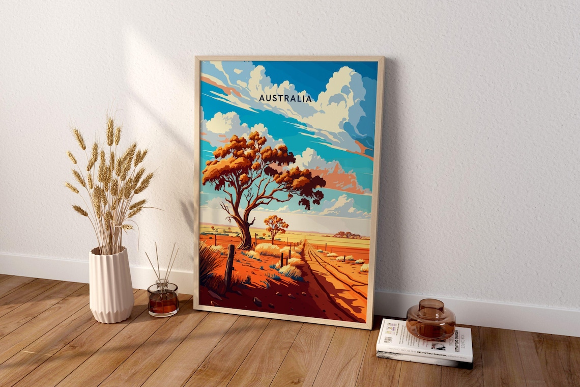 Australian Outback Travel Print Poster Poster Travel Poster, Australian ...