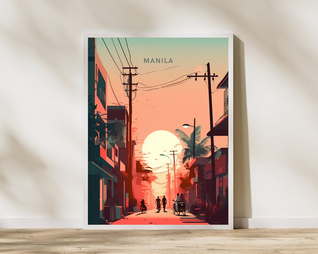 Manila Philippines Travel Print Poster Poster Travel Poster, Manila ...