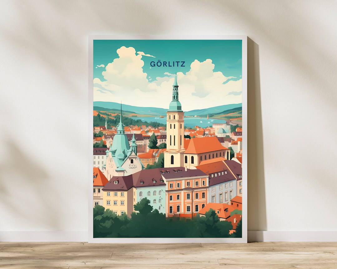Gorlitz Germany Print Poster Travel Artwork Retro Vintage Wall Art Deco ...
