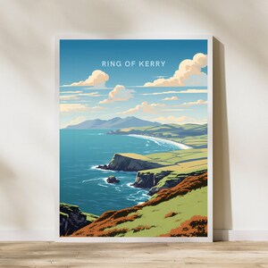 Ring of Kerry Ireland Travel Print Poster Poster Travel Poster, Ring of ...