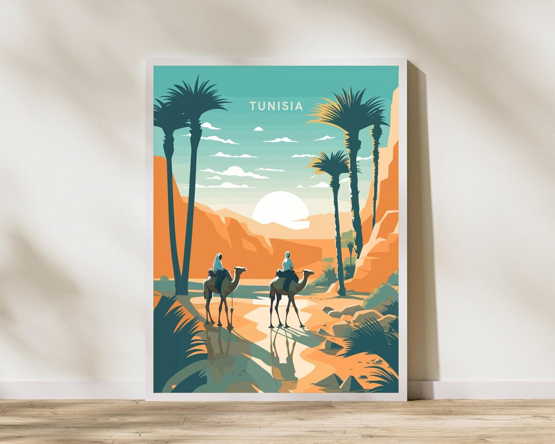 Tunisia Travel Print Poster Poster Travel Poster, Tunisia Travel Print ...