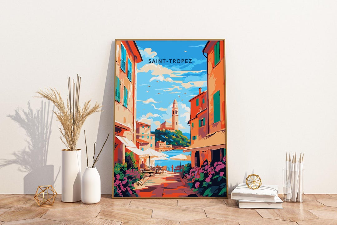 Saint Travel Poster, Saint Wall Art Print, Vintage Travel Decor - Etsy