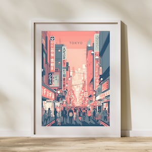 Tokyo Japan Travel Poster Artwork | Retro Print | Vintage Artwork ...