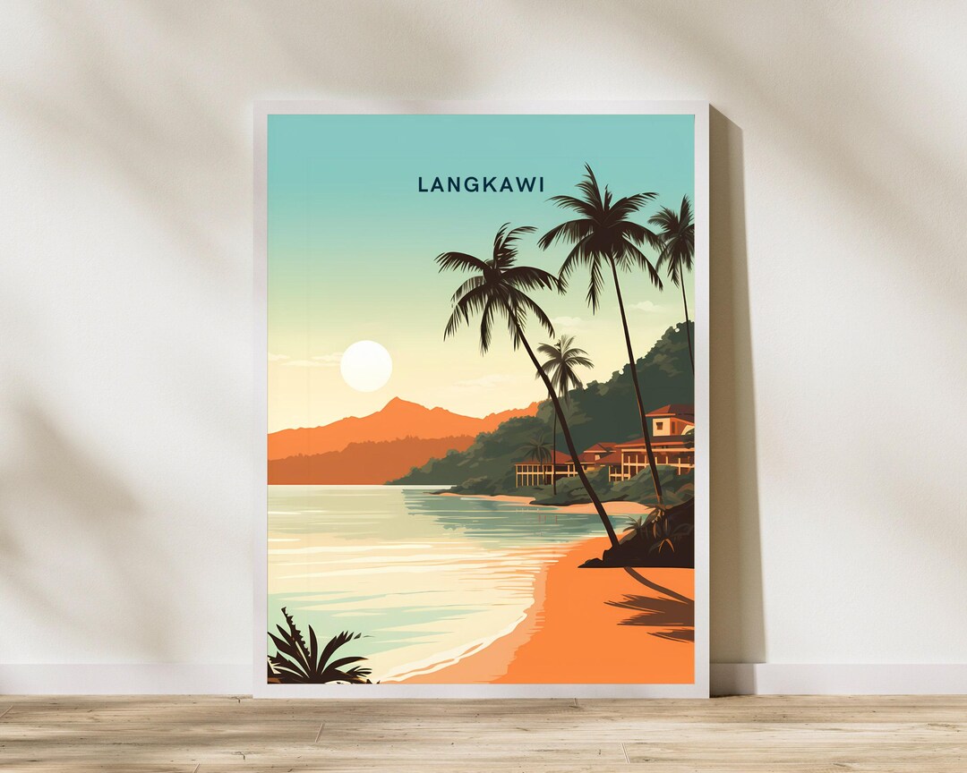 Langkawi Malaysia Travel Print Poster Poster Travel Poster, Langkawi ...