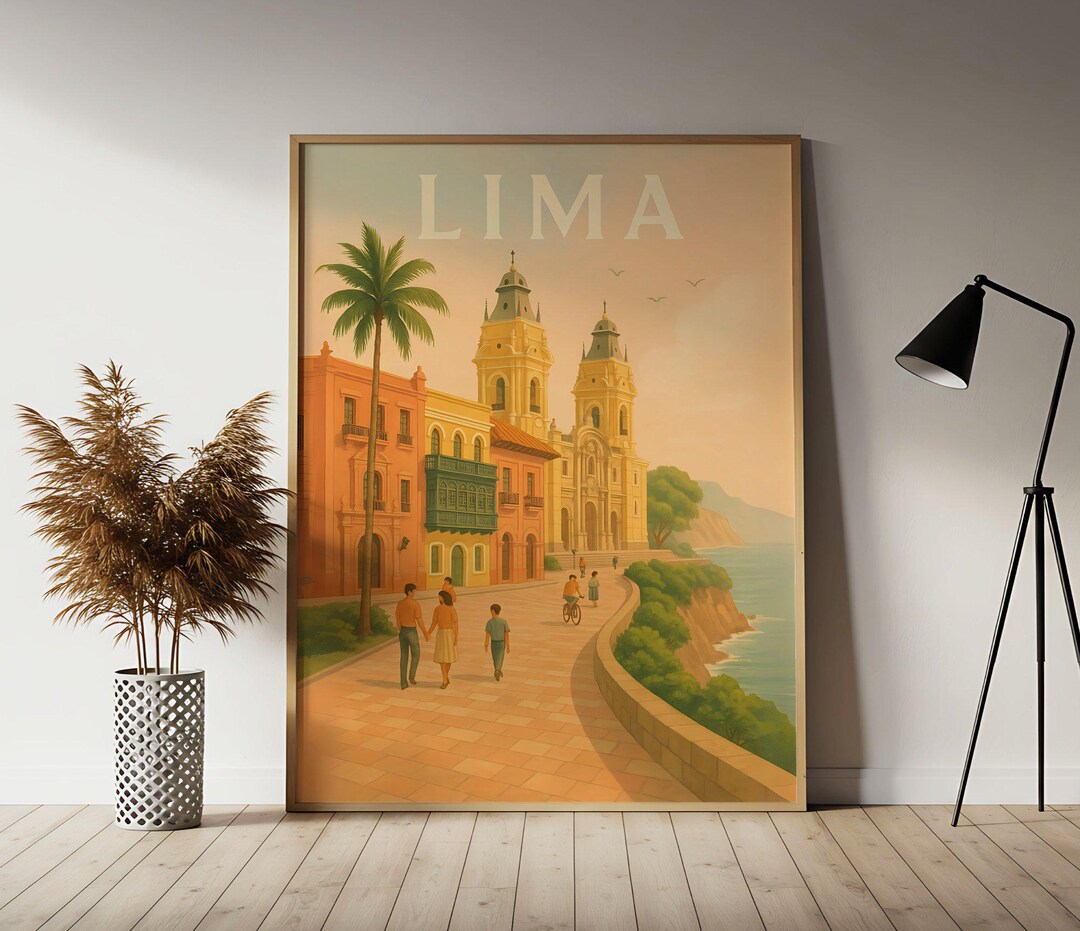 Lima Travel Poster, Lima Wall Art Print, Vintage Travel Decor - Etsy
