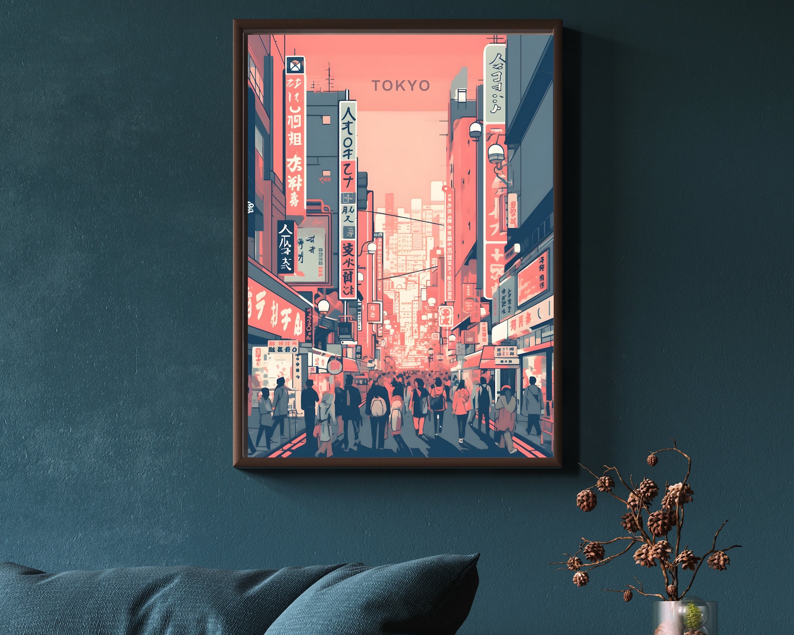 Tokyo Japan Travel Poster Artwork Retro Print Vintage Artwork Wall Art ...