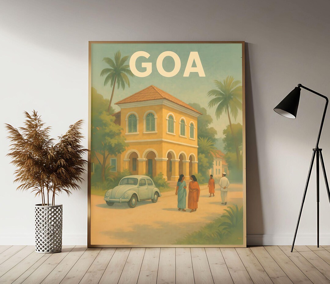Goa India Travel Poster, Goa Wall Art Print, Vintage Travel Decor - Etsy