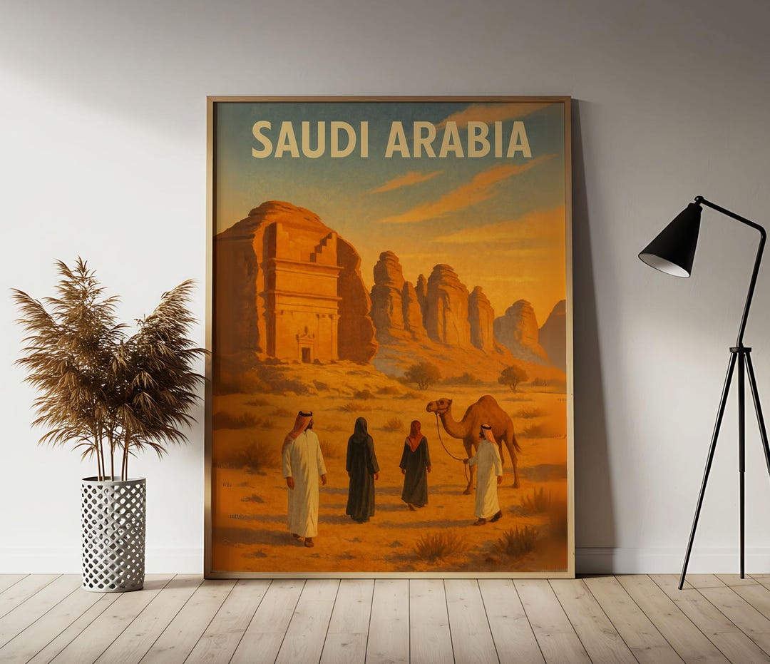 Saudi Arabia Arabia Travel Poster, Saudi Arabia Wall Art Print, Arabia ...