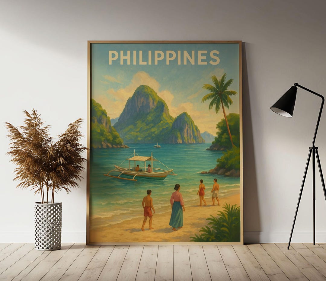 Philippines Travel Poster, Philippines Wall Art Print, Vintage Travel ...