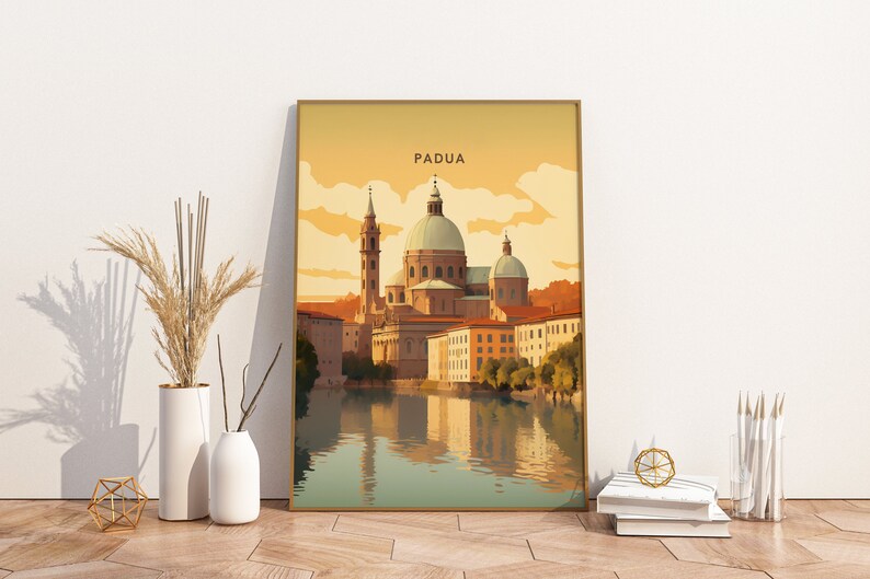 Padua Italy Print Poster Travel Artwork Retro Vintage Wall Art Deco ...