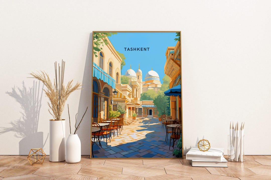 Tashkent Uzbekistan Travel Poster Print | Nostalgic Wall Art Decor ...