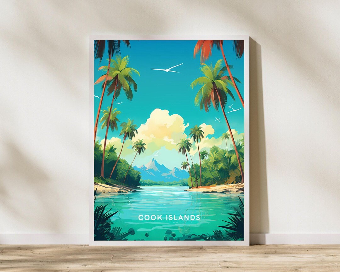 Cook Islands Travel Print Poster Poster Travel Poster, Cook Islands ...