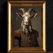 Victorian Goat Vintage Portrait, Animal Art Print, Goth Home Decor ...