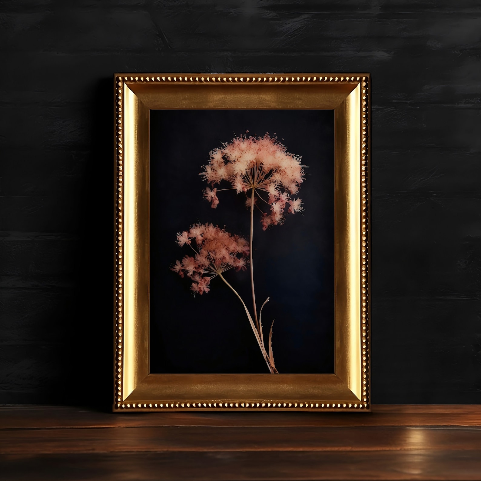 Dark Moody Flower, Gothic Floral Wall Art, Botanical Painting, Dark ...