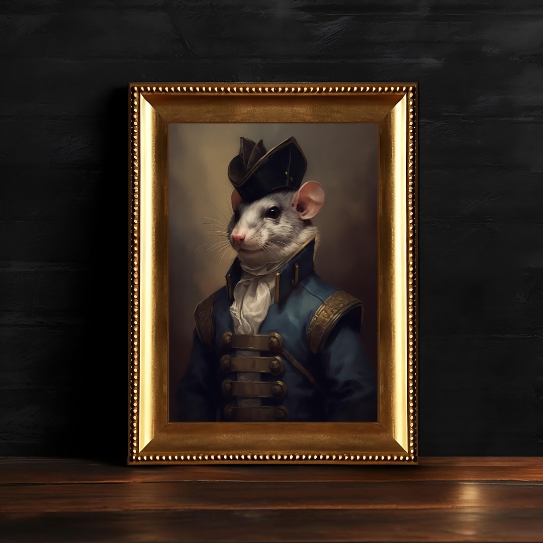 Victorian Mouse Vintage Portrait, Animal Art Print, Goth Home Decor ...