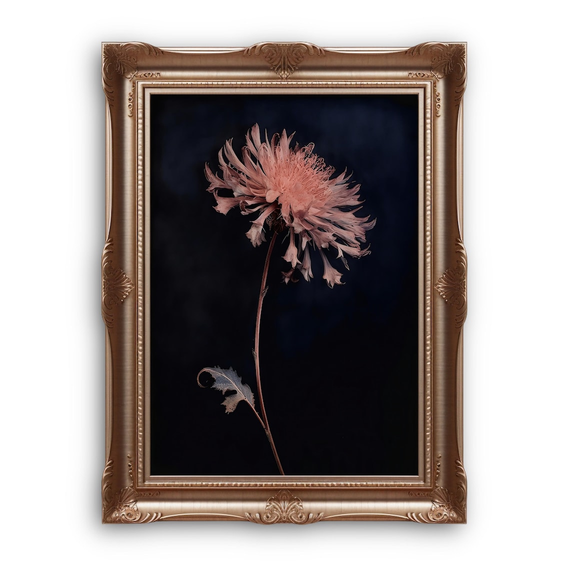 Dark Moody Flower Gothic Floral Wall Art Botanical Painting - Etsy