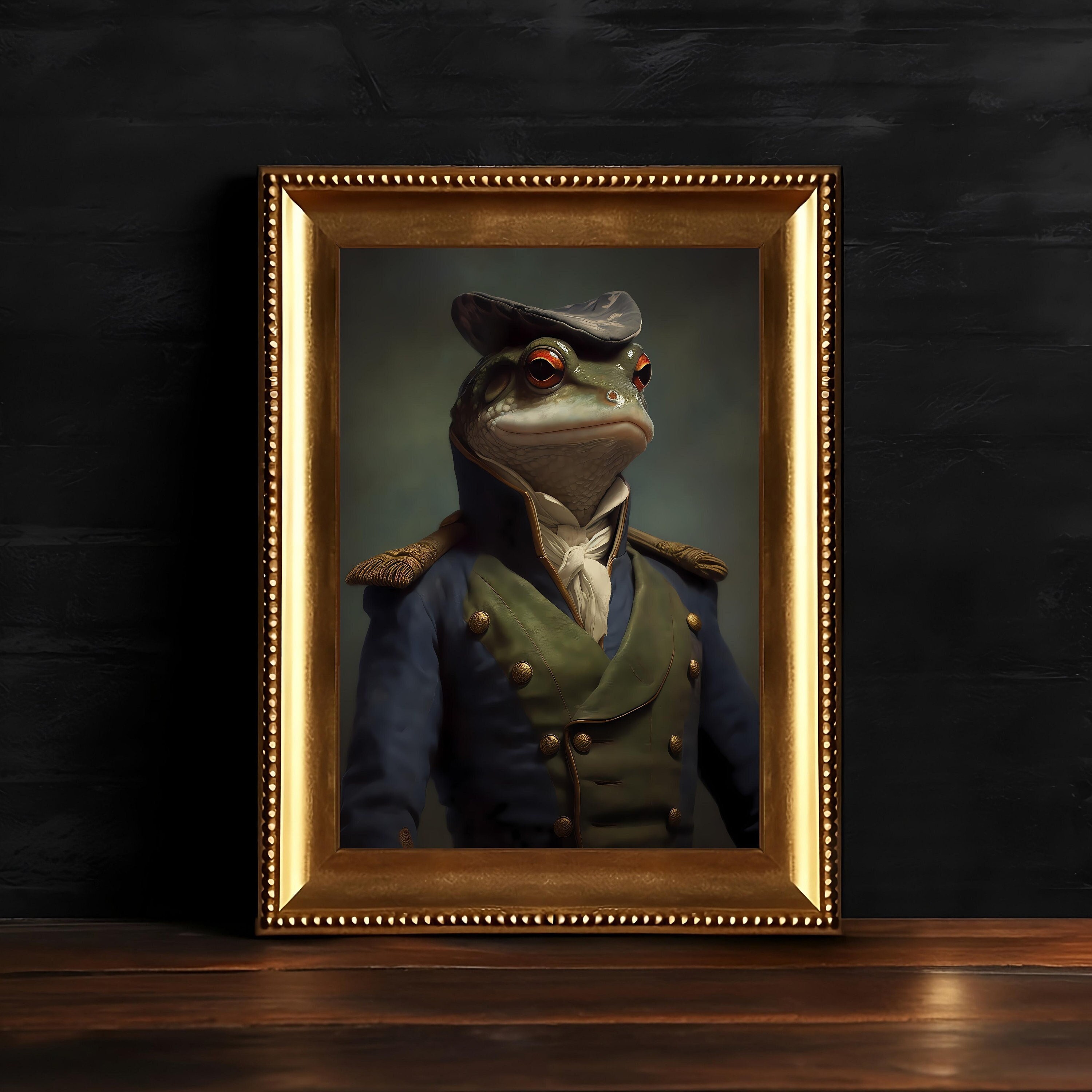 Victorian Frog Vintage Portrait, Animal Art Print, Goth Home Decor ...