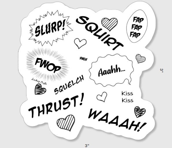 Manga BL Sound Effects Sticker - Etsy