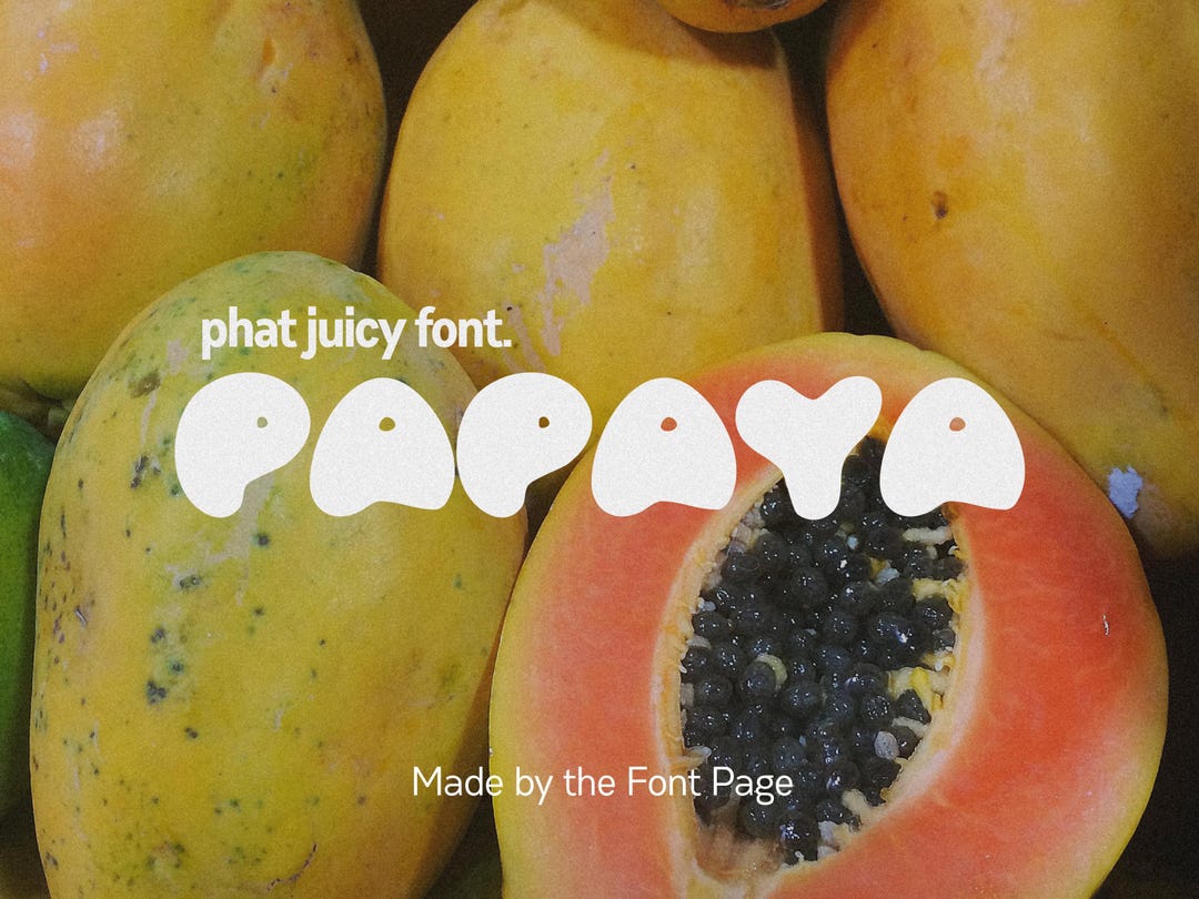 Papaya Font | Bold Display Font for Branding (TTF & OTF) - Etsy
