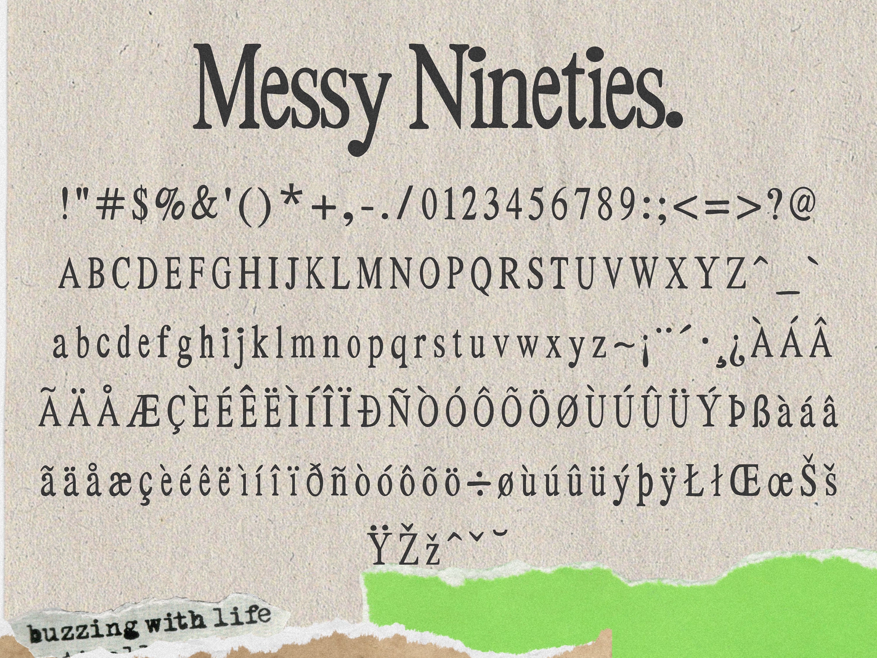 Messy Nineties Font Handwritten Font Aesthetic Font Retro Font ...