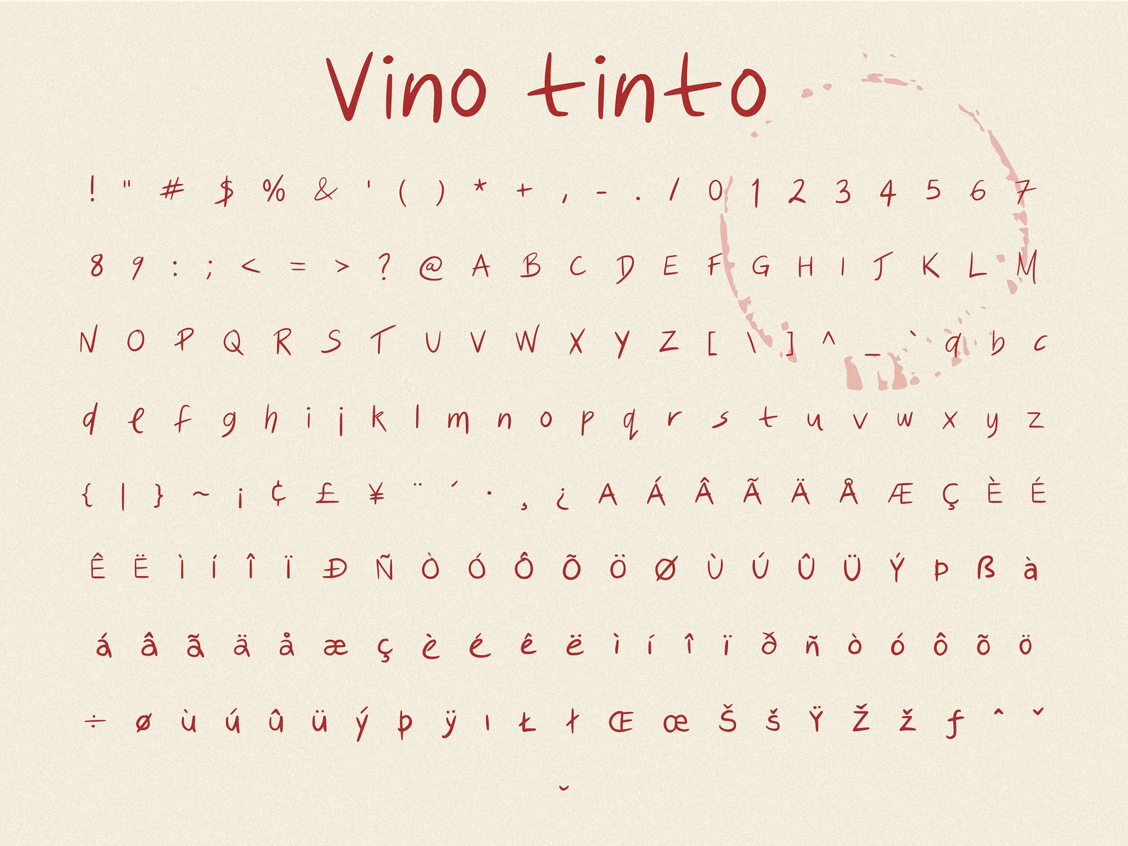 Vino Tinto Font: Handwritten Calligraphy Font (TTF & OTF) - Etsy