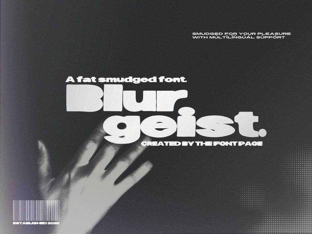 Blurgeist Font | Smudged Bold Font (TTF & OTF) - Etsy