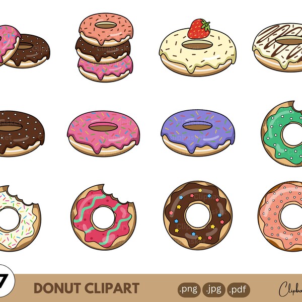 Donut Clip Art - Etsy