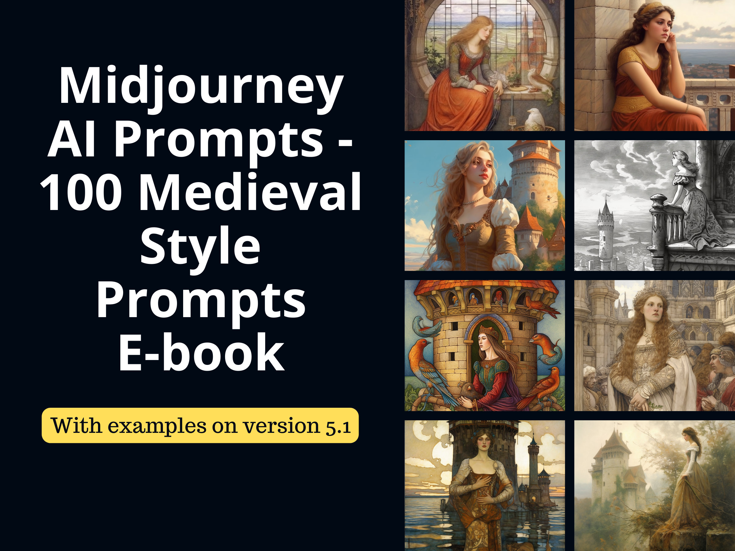 Midjourney AI Prompts - 100 Medieval Styles Prompts E-book - Etsy
