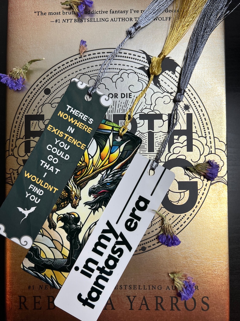 Fourth Wing Dragon Inspired Bookmark Xaden Riorson Violet Sorrengail Booktok Gifts for Her Book ...