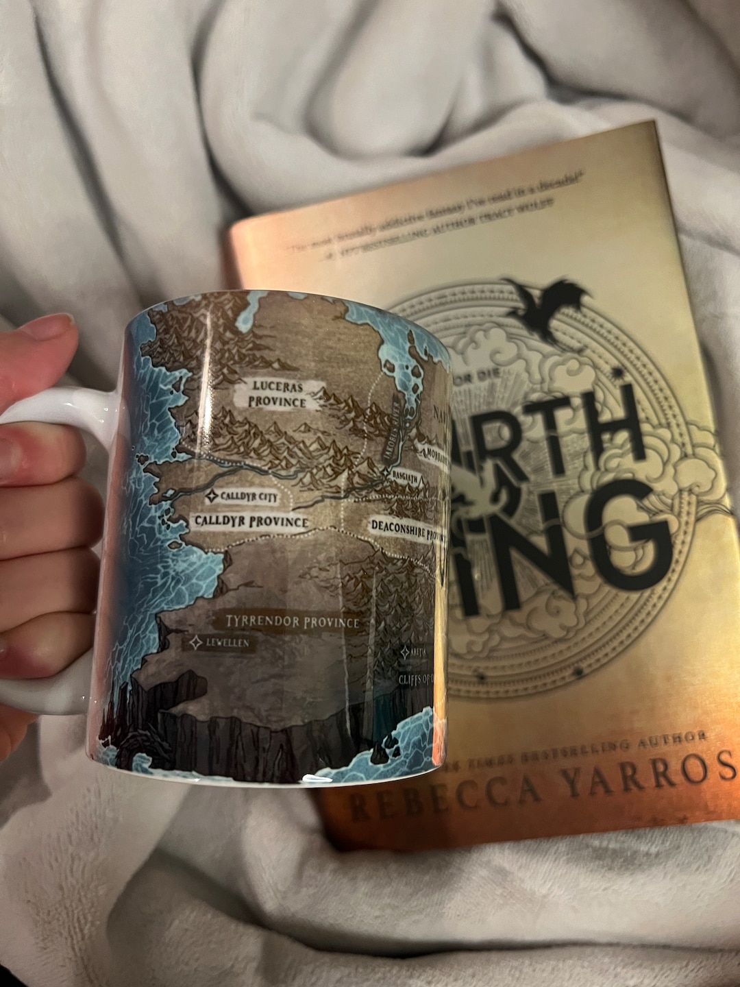 Fourth Wing Map Mug the Continent Navarre Poromiel, Empyrean Series ...