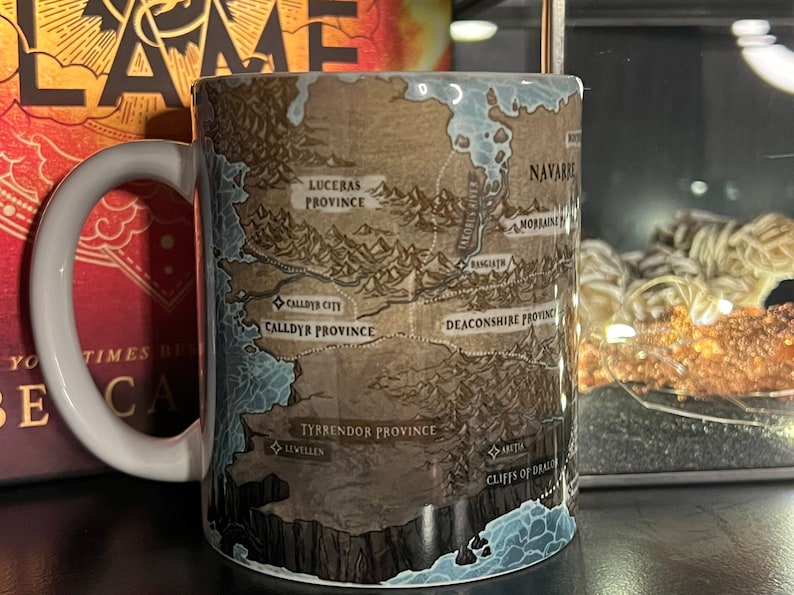 Fourth Wing Map Mug the Continent Navarre Poromiel, Empyrean Series ...
