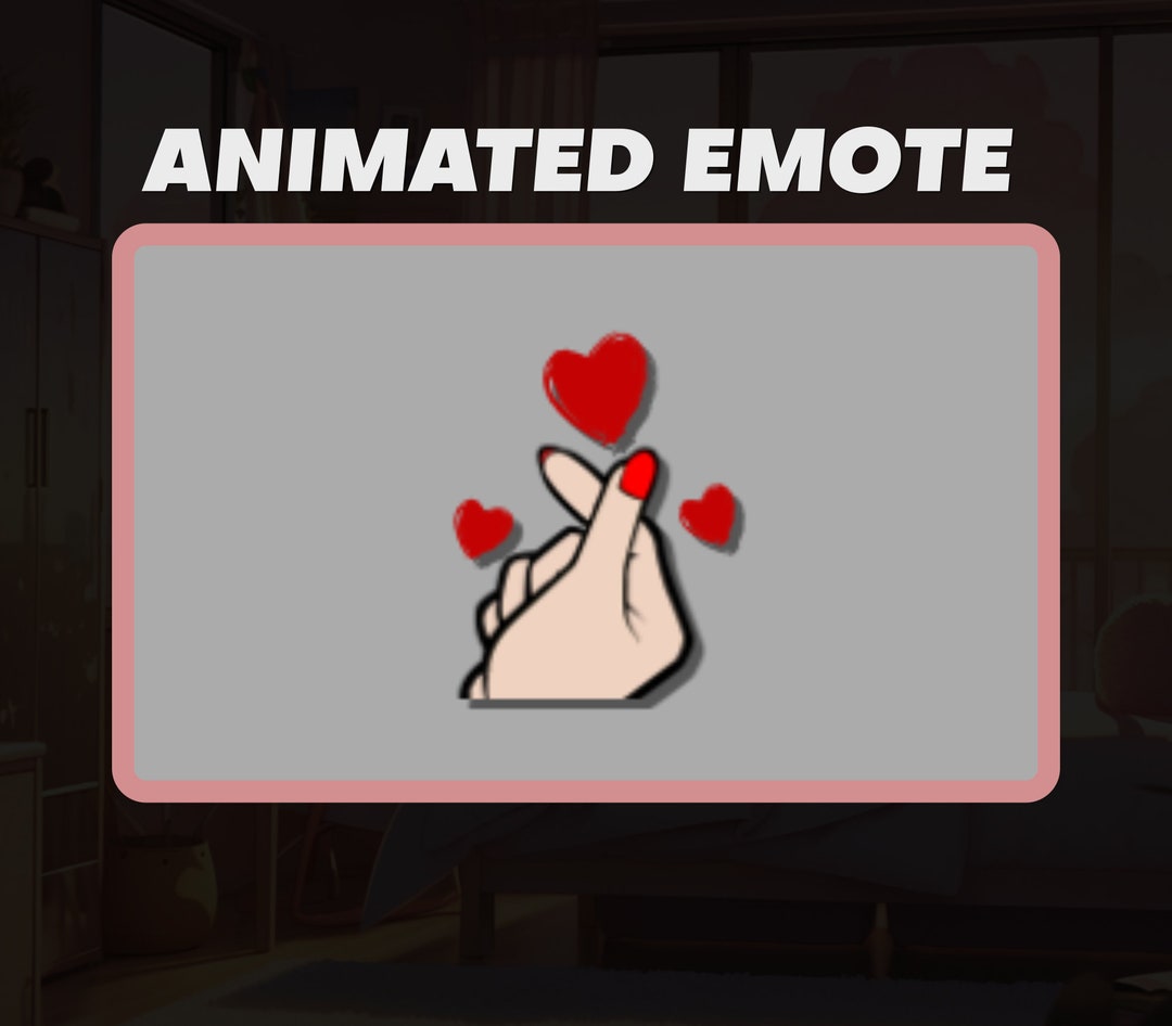 Twitch Emote Animated Static Korean Finger Heart Twitch and Discord ...