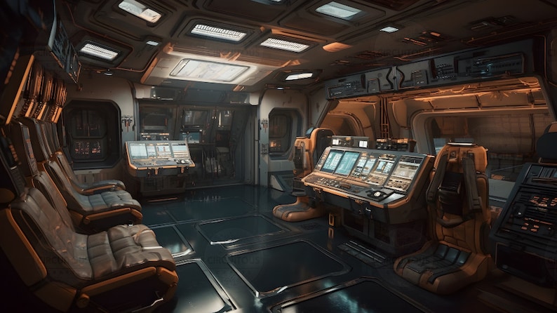 Starship Interiors | Virtual Background for Zoom, Teams, Google Meet - Etsy