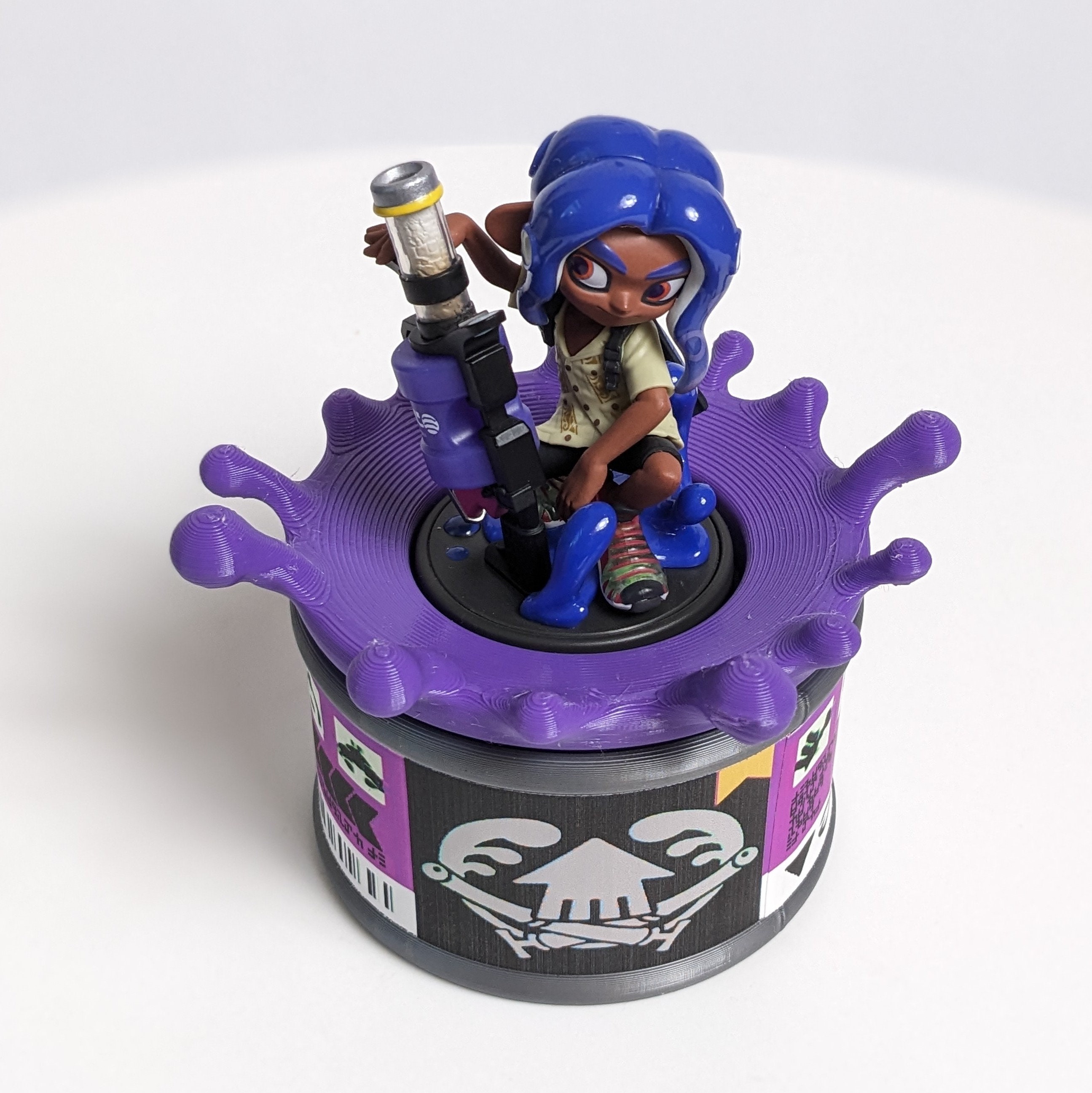 Ink Splash Amiibo Stand, Based on the Canned Special From Splatoon 3 ...