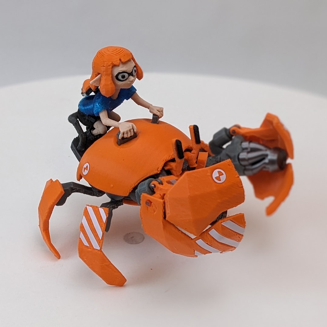Splatoon Crab Tank MK4, Articulated Model, 3D Printed in TPU and PETG ...