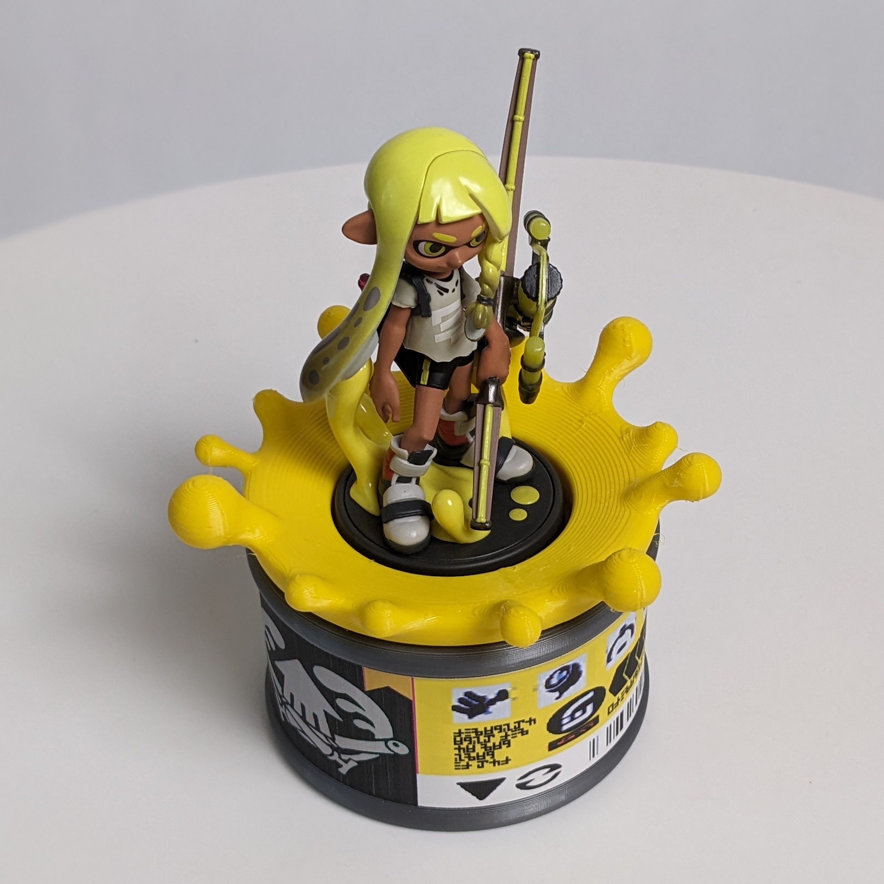 Ink Splash Amiibo Stand, Based on the Canned Special From Splatoon 3 ...