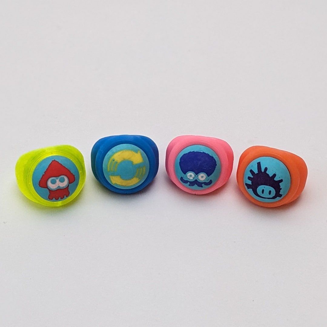 Splatoon Themed Ring, Costume Jewellery, Splatoon Inspired Fan Art - Etsy
