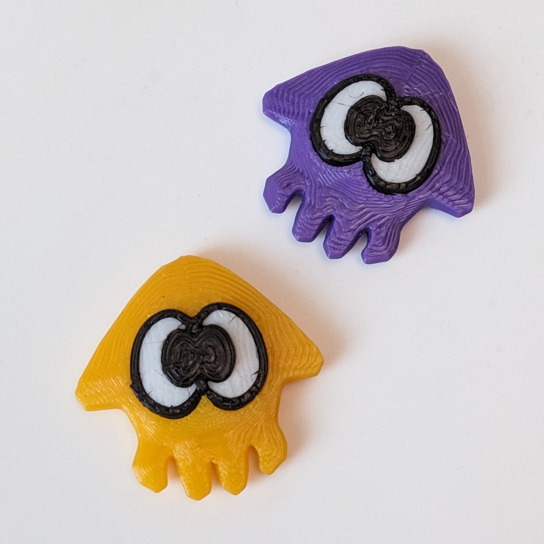 Splatoon Fridge Magnets, Purple and Yellow Pair - Etsy